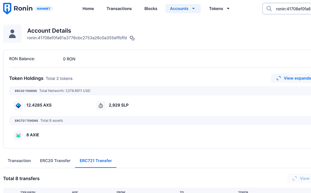 Trezor integration / Ronin Wallet / Axie Infinity - Third party wallets ...